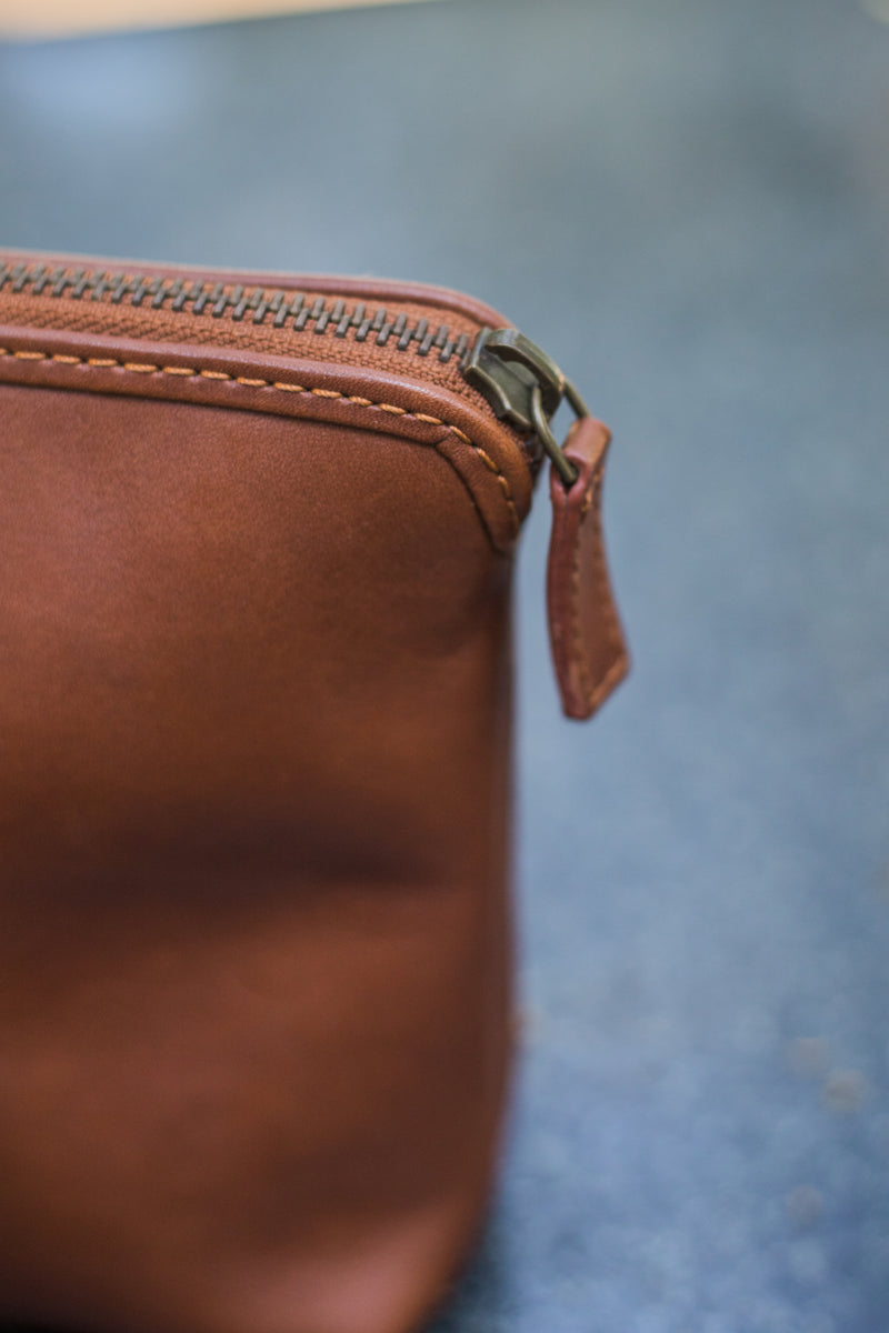 Tan Medium Pouch – Paper Boat Collective | Goa | Bangalore